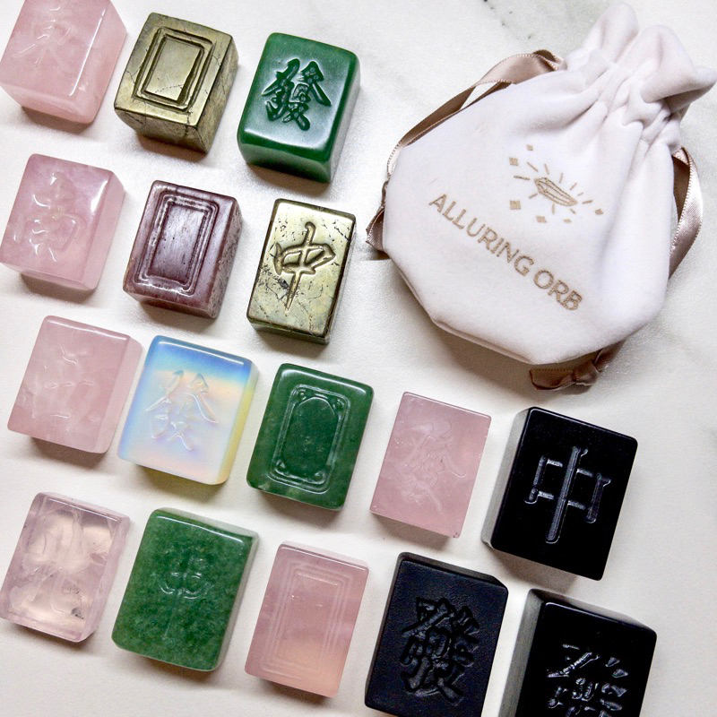 🔮🇸🇬 Assorted Mahjong Tiles Crystal Carving | Crystal Stones | Natural ...