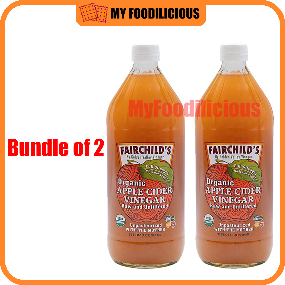 Fairchild's Organic Apple Cider Vinegar 32oz/946ml 有机苹果醋 | Shopee Singapore