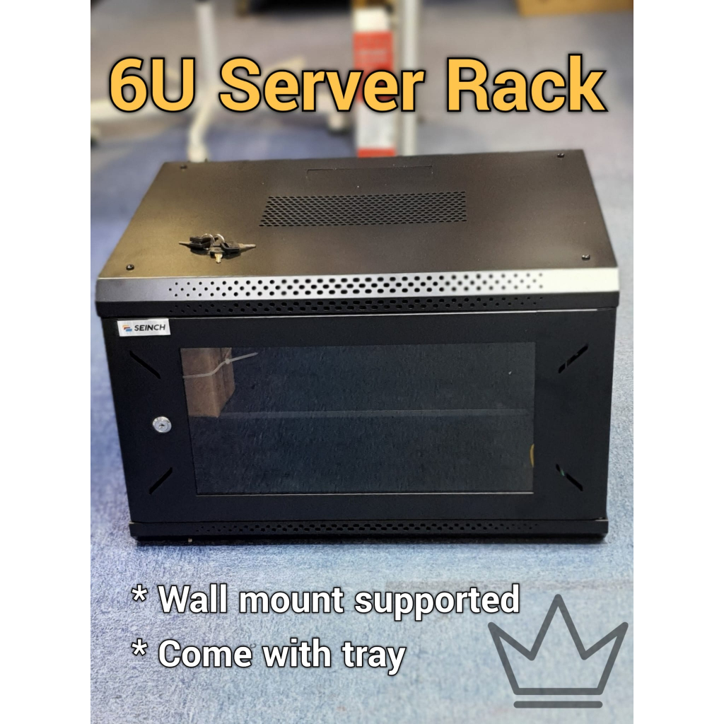 Wall Mount Server Rack 6U 9U 12U | PDU Fan Tray | For NVR DVR Network ...