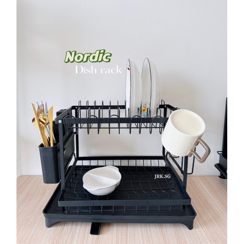 🇸🇬 Nordic Kitchen Drying Dish rack / Minimalist Organizer Furniture ...
