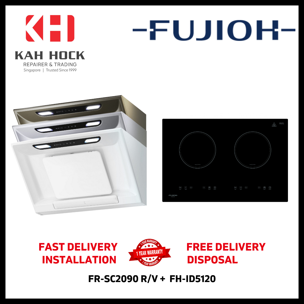 FUJIOH FR-SC2090 R/V 900MM INCLINED DESIGN COOKER HOOD + FH-ID5120 ...