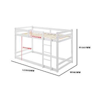 Living Mall MOTTY Wooden Double Decker Bunk Bed In 8 Designs ...