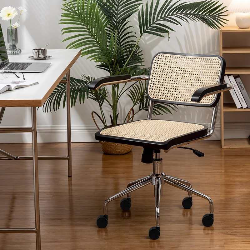 Chairs Vintage Rotating French Movable Chair Furniture Rattan Nordic ...