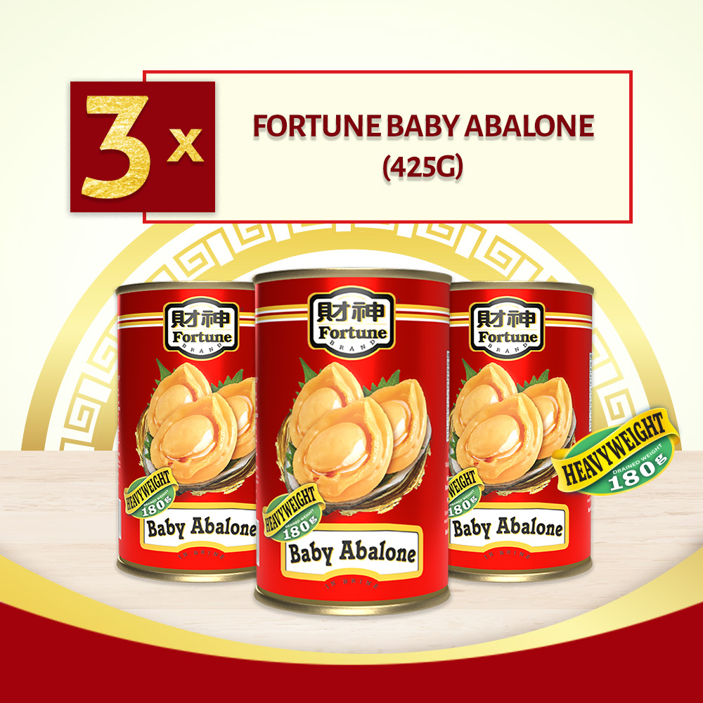 [Bundle of 3] Fortune Baby Abalone 425g (8P, DW: 180g) (Exp: 07/2028 ...