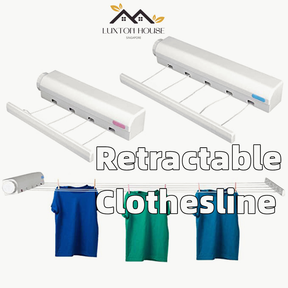 {SG} Retractable Clothesline Wall-mounted Indoor Outdoor Washing ...