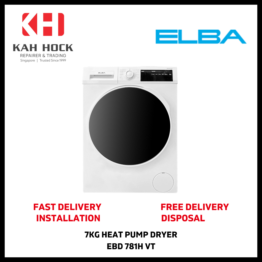 ELBA EBD 781H VT 7KG HEAT PUMP DRYER - 2 YEARS MANUFACTURER WARRANTY ...