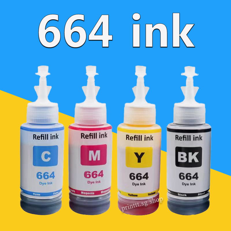 664 T664 Refill Dye Ink For Epson 664 ink for Eco Tank L360 L380 L355 L210 L220 L365 L310 L130 ...