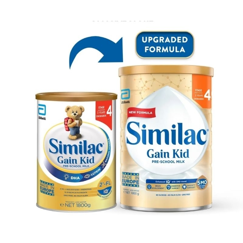 (Bundle of 2) Similac Gain Kid Stage 4 1.7kg (100% Singapore Source ...