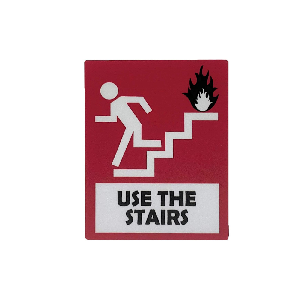 USE THE STAIRS SIGNAGE ( 80mm x 100mm ) | Shopee Singapore