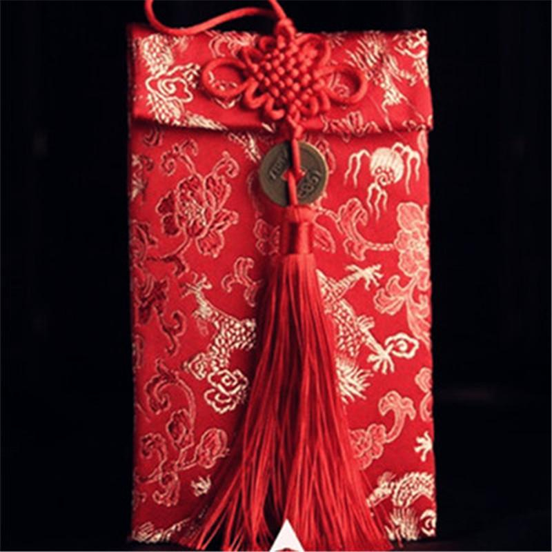 [SG SELLER] Silk Embroidery Design Red Packet/ Silk Red Poach/ CNY ...