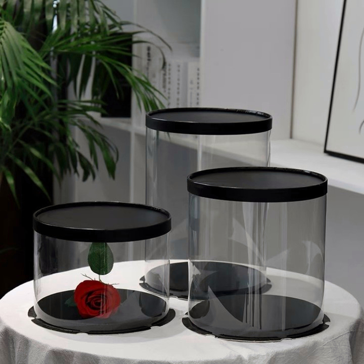 {SG} 10-Inch 12-Inch Transparent Cake Box Round Wedding Cake Boxes Tall ...