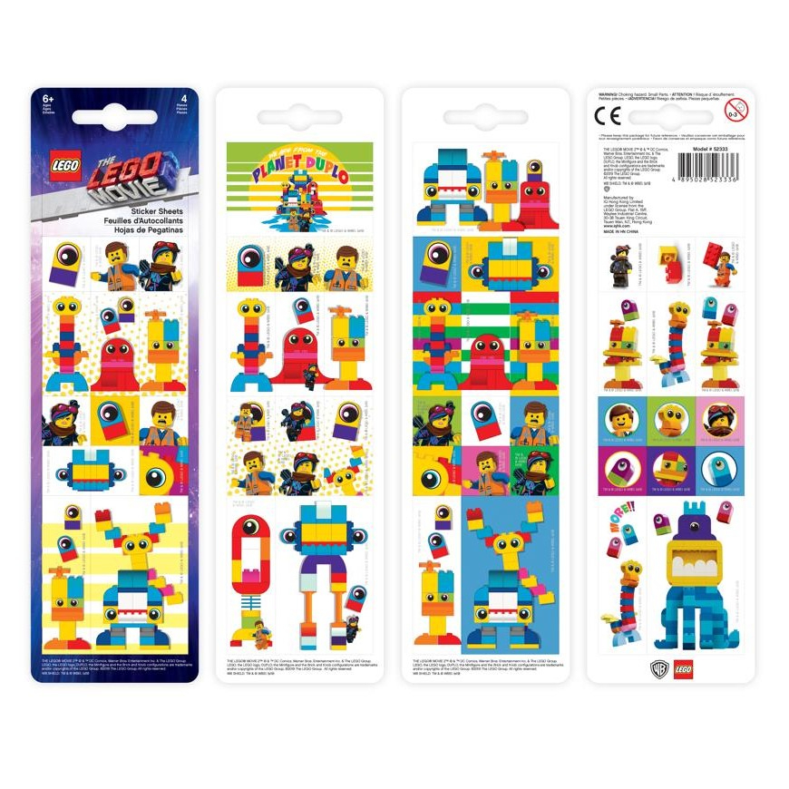 LEGO MOVIE 2 - Duplo Sticker Set 4 Sheets Per Pack | Shopee Singapore