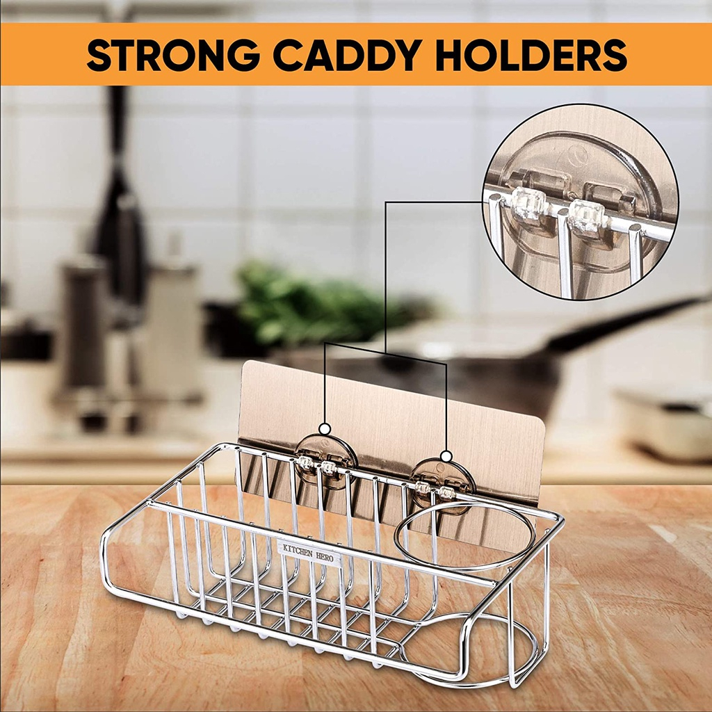 Kitchen Sink Rack Shelving Sponge Drainer Basin Holder Stainless Steel ...