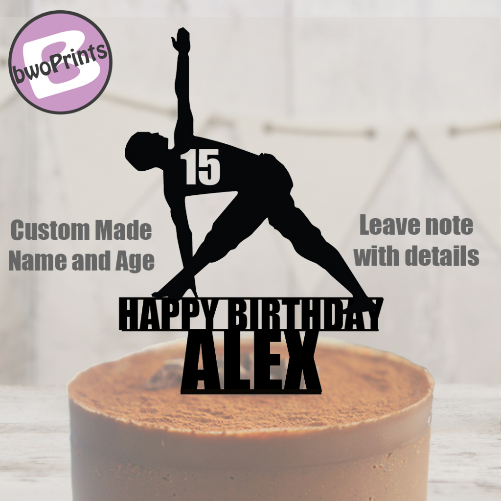 SG Seller Yoga Sports Wellness Cake Topper Birthday Toppers Custom Made ...