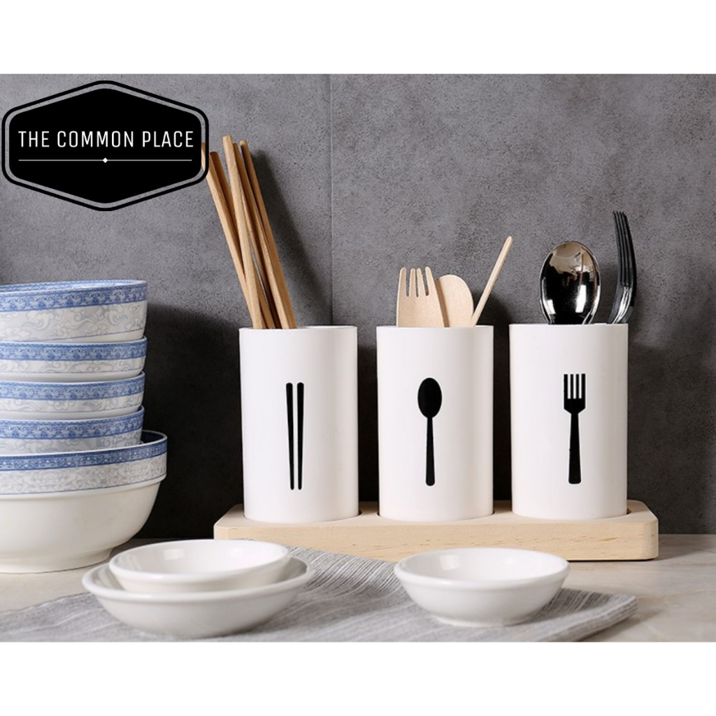 🇸🇬 Local Stock 🇸🇬 3pc Scandinavian Plastic Cup Cutlery Holder Kitchen ...