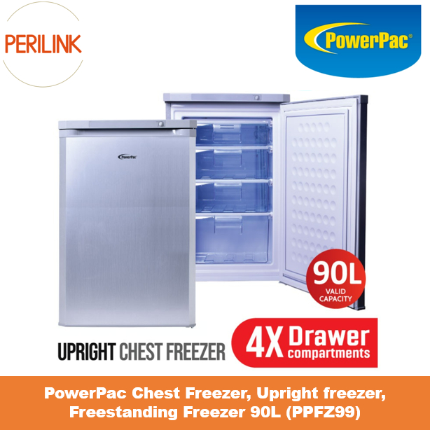 PowerPac Chest Freezer, Upright freezer, Freestanding Freezer 90L ...