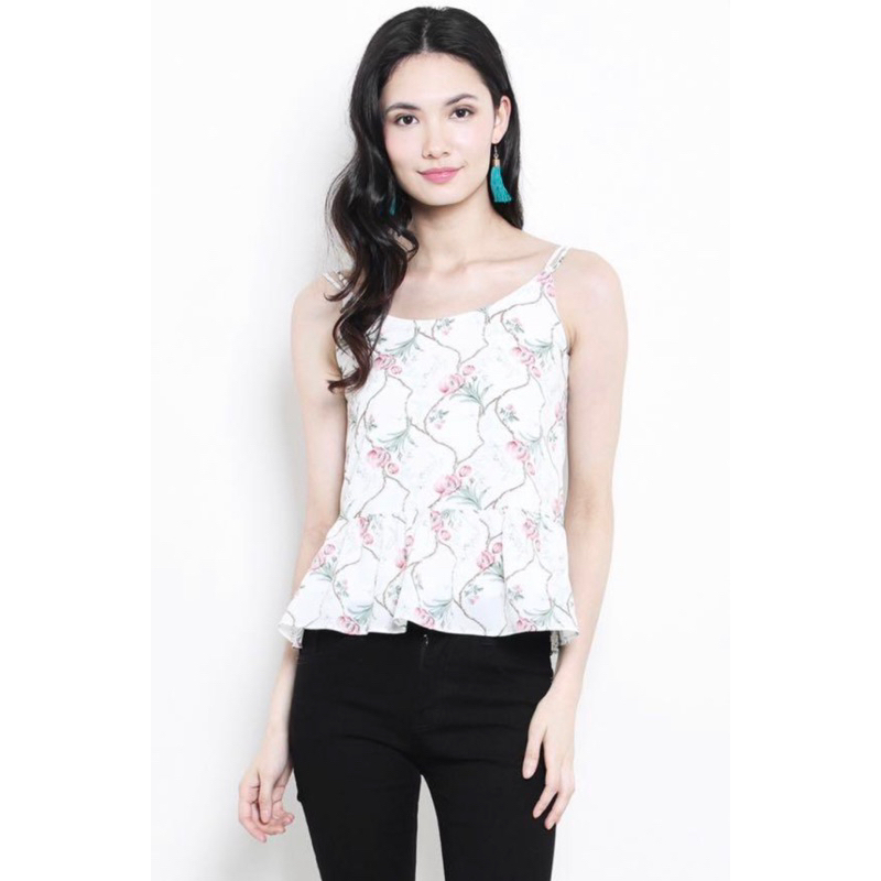 SSD Sandra Top White Floral | Shopee Singapore