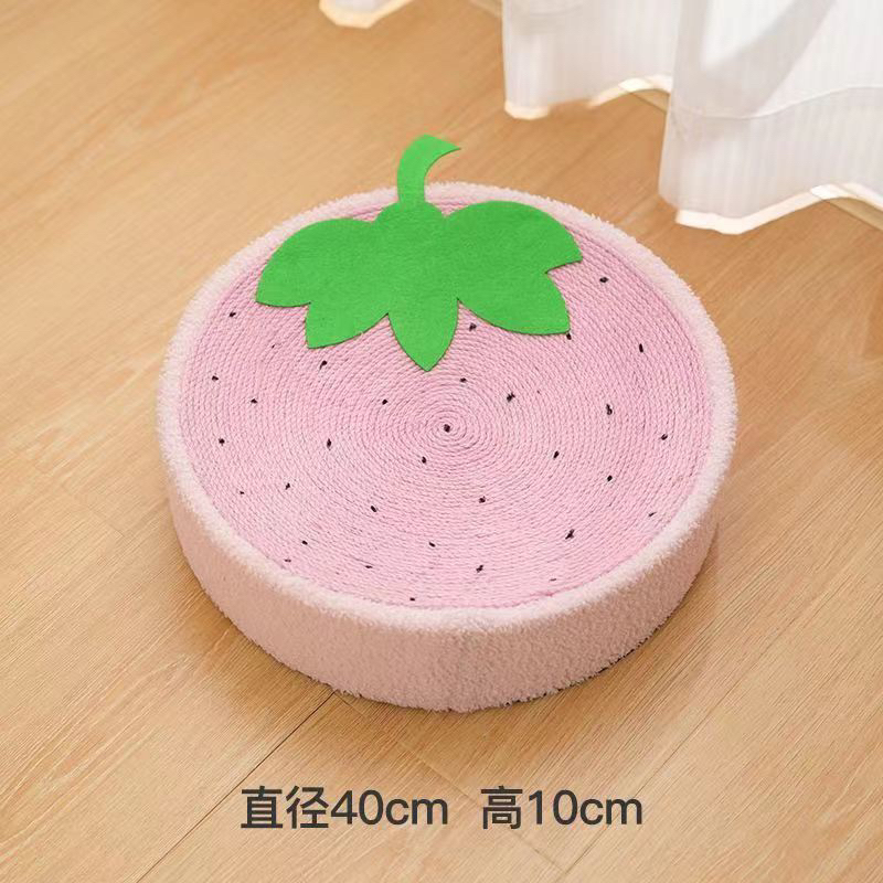 sisal cat bed scratcher scratch board pet sleeping round bed fruit ...