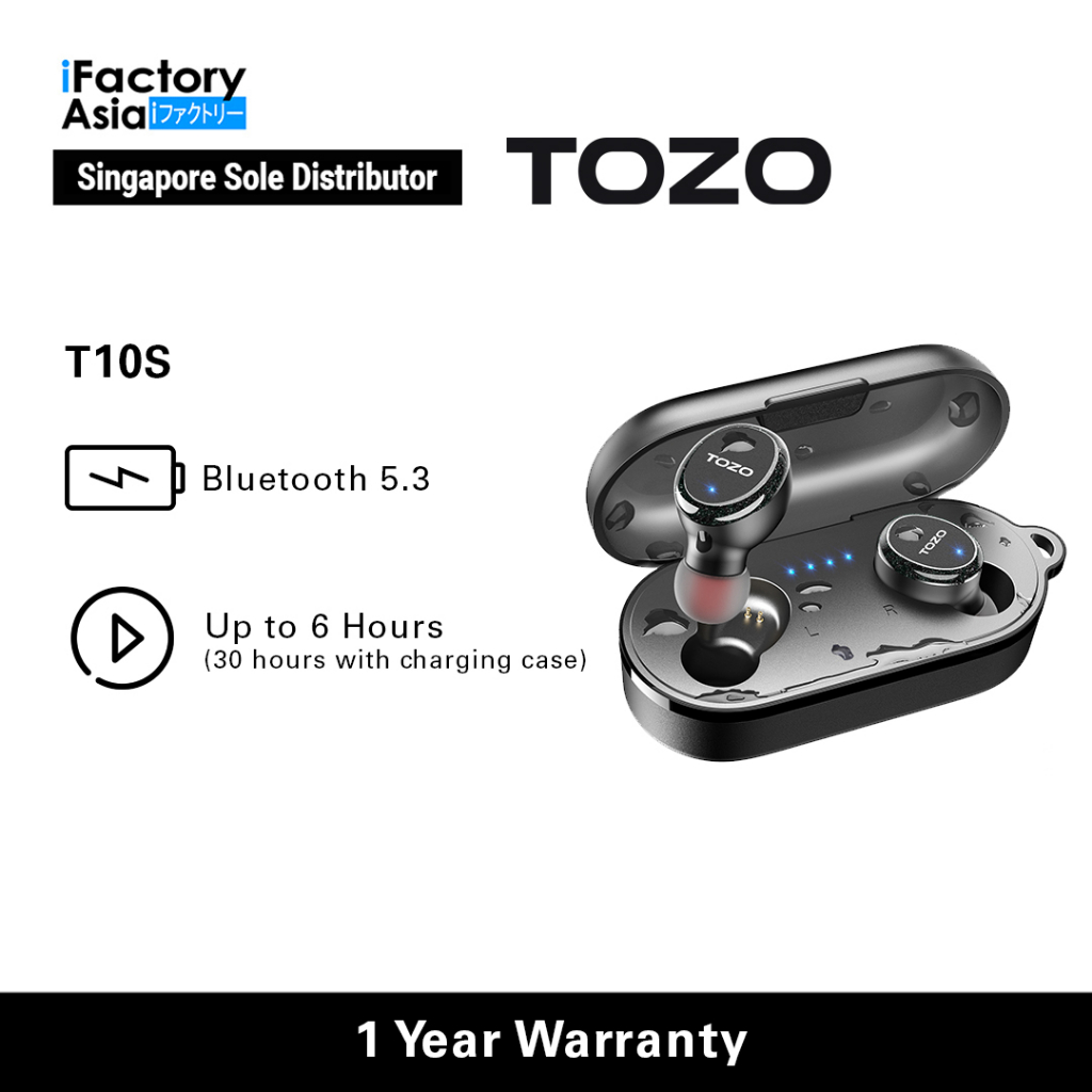 Tozo T10S Waterproof True Wireless Earbuds | Shopee Singapore