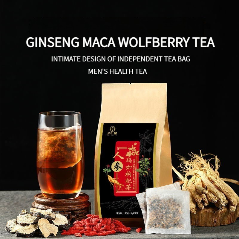 Stock Ginseng Goji Berry Maca Tea Men Improve Time Long-lasting Health ...