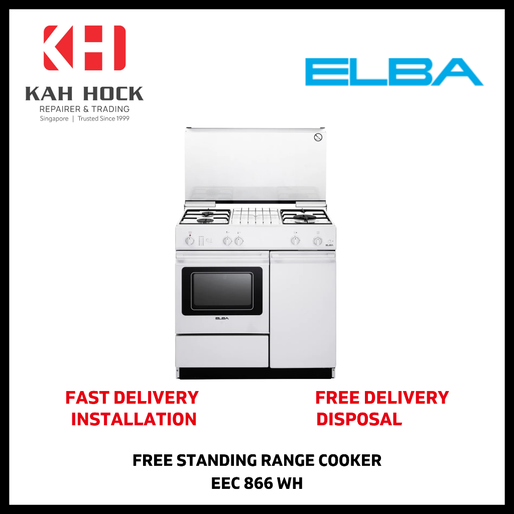 ELBA EEC 866 WH FREE-STANDING COOKER - 1 YEAR MANUFACTURER WARRANTY ...