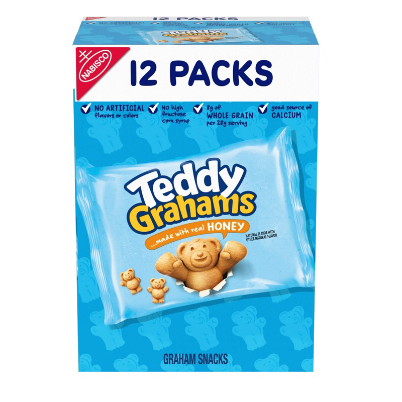 Teddy Grahams Honey Graham Snacks, 12 snack packs(Ready Stock) | Shopee ...