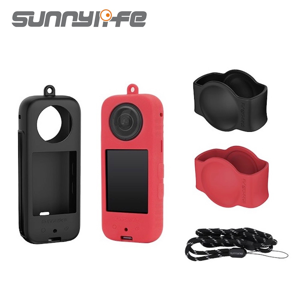 SUNNYLIFE Silicone Rubber Case Lens Cap Cover Protector Lanyard Strap ...