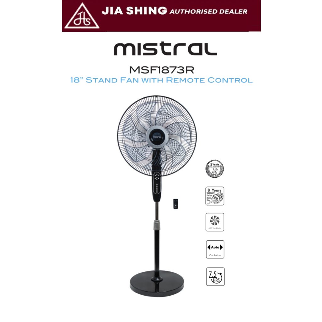 Mistral 18” Stand Fan with Remote Control MSF1873R | Shopee Singapore