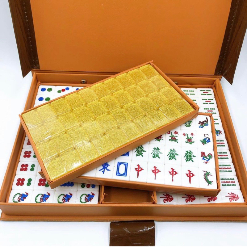 🇸🇬 SG instock Mini Mahjong Tiles with Animals Crystal Bling Gold ...