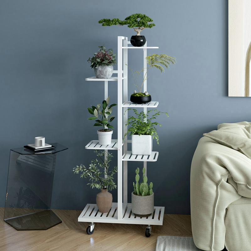 in stock plant rack with pulley indoor multi-layer wrought iron flower ...