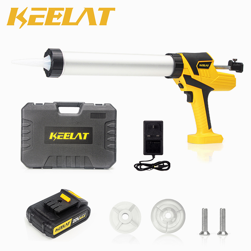 KEELAT 2 in 1 Electric Caulking Gun Sausage 17Inch Pressing Inject ...