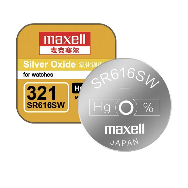 [SG}] Maxell 321 SR616SW Silver Oxide Button Battery (2 Pieces ...
