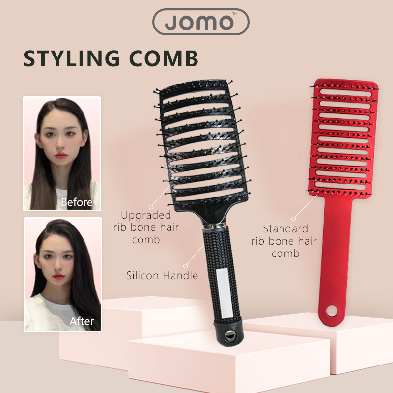 Rib Bone Hair Massage Comb Curved Scalp Massage Comb Detangle Hair ...