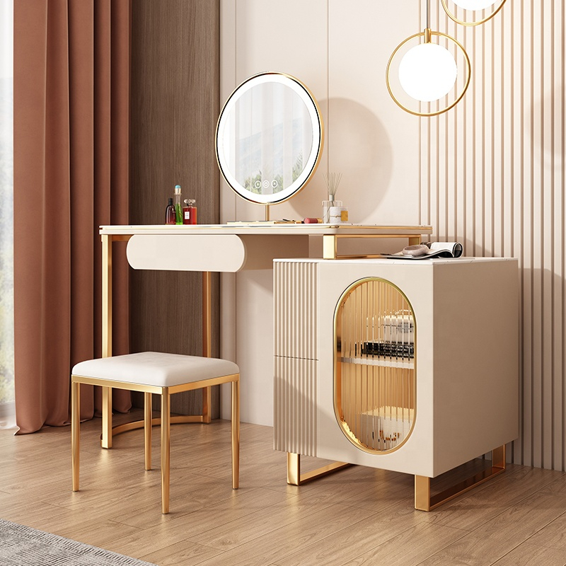 (FREE INSTALLATION) Moods JNL Vanity Dressing Table w/ Stool, LED ...