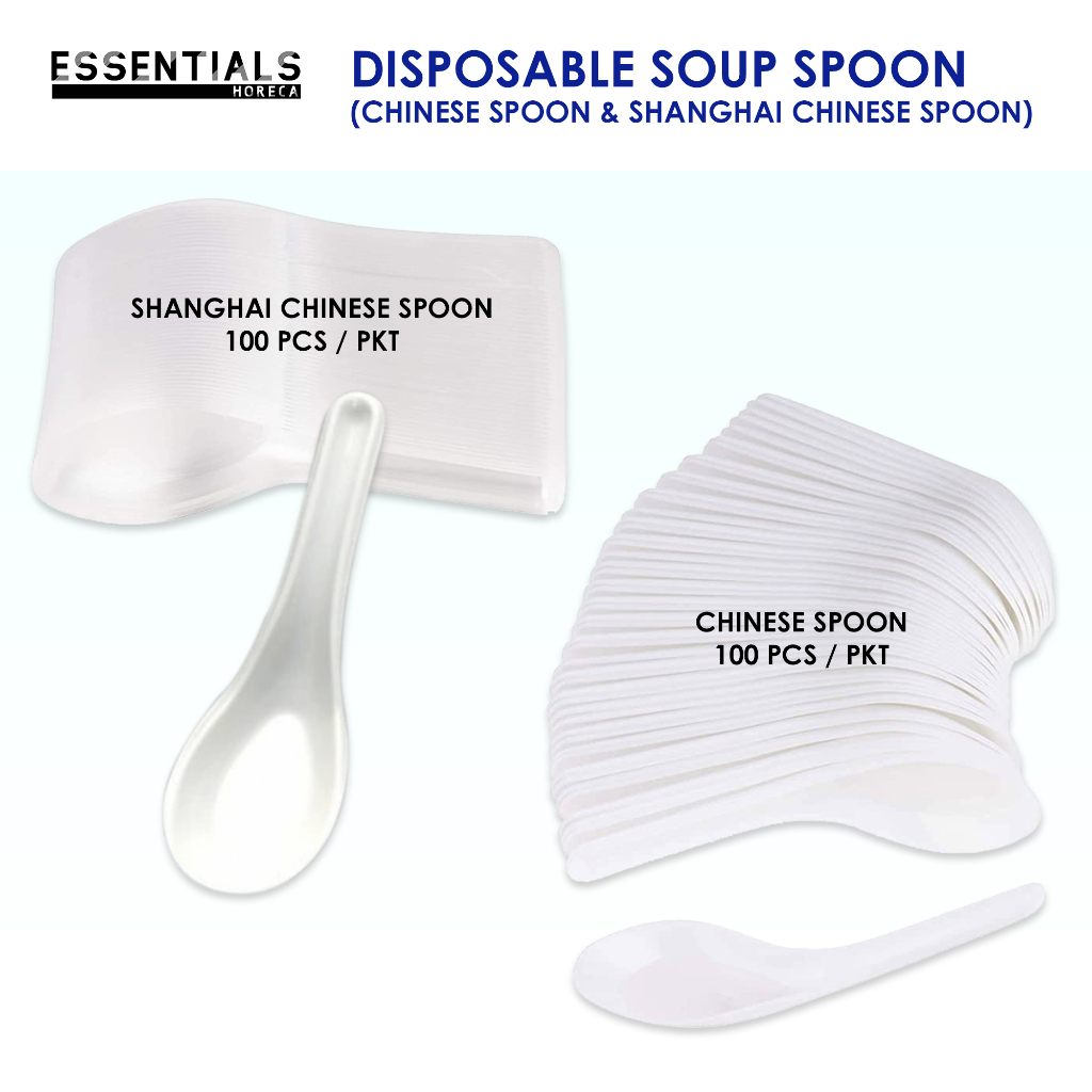 [SG READY STOCK] Disposable Soup Spoon [Option-Chinese Spoon Shanghai ...