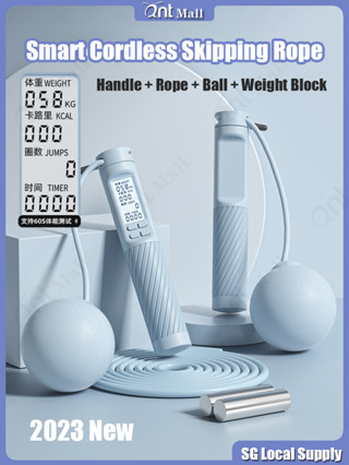 [SG Seller] Smart Cordless Skipping Rope Ropeless Digital Counter Jump ...