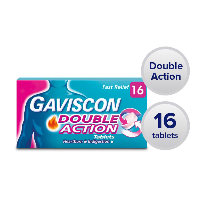 [Cheapest; Free Shipping] Gaviscon Double Action Chewable Tablets 250MG ...