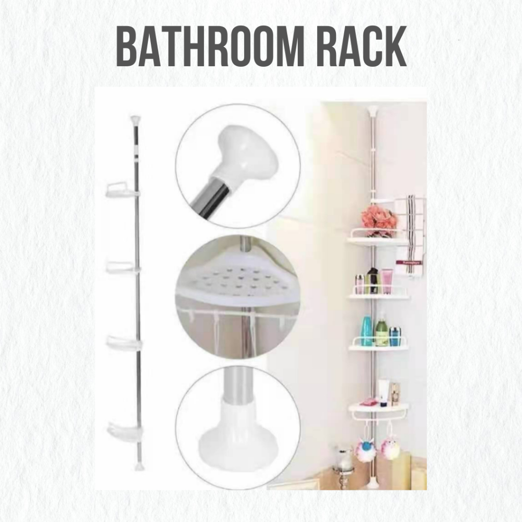 4 Tier Toilet Kitchen Corner Shelf / Corner Bathroom Rack / Height ...