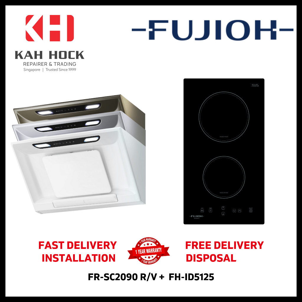 FUJIOH FR-SC2090 R/V 900MM INCLINED DESIGN COOKER HOOD + FH-ID5125 ...