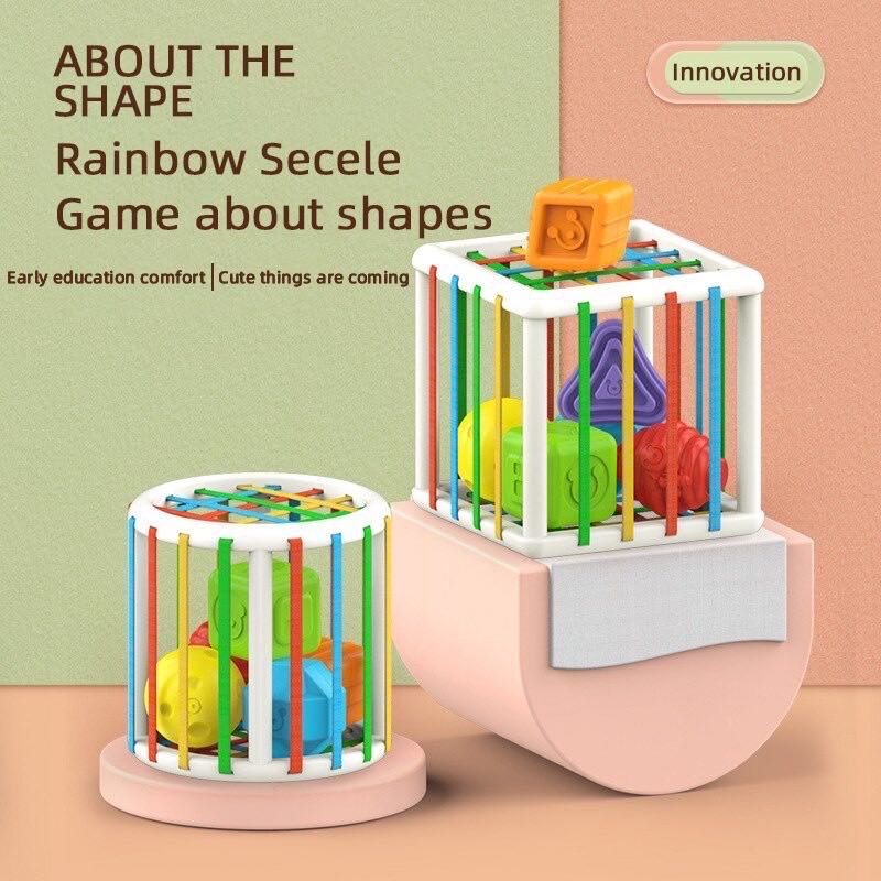 New Colorful Shape Blocks Sorting Game Baby Montessori Learning ...