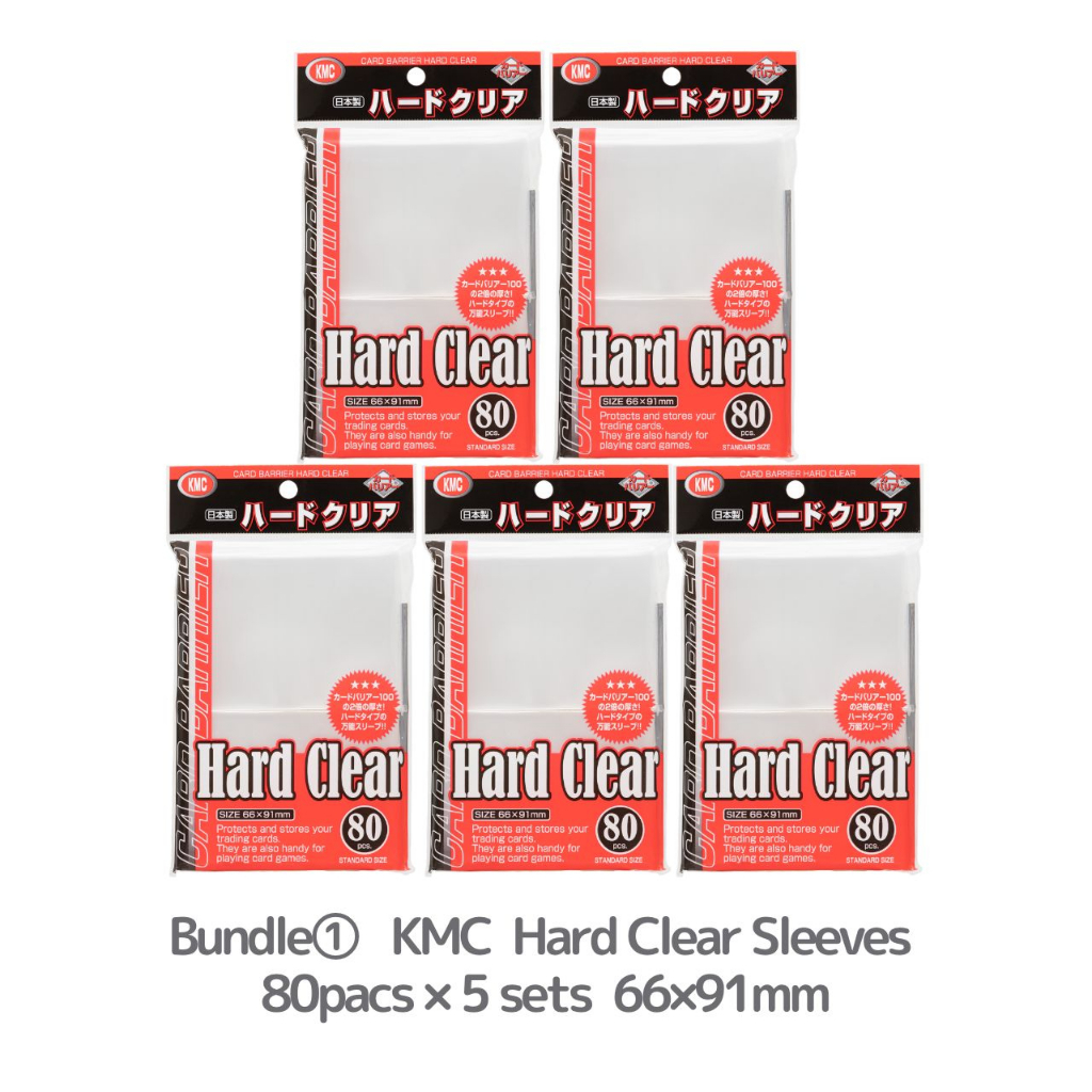 KMC Hard Clear CARD BARRIER 100 Sleeves bundle 5pacs 10pacs Pokemon MTG ...
