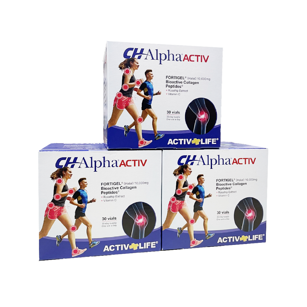 [Bundle of 3] CH-Alpha ACTIV Fortigel® with Rosehip (Joint & Cartilage ...