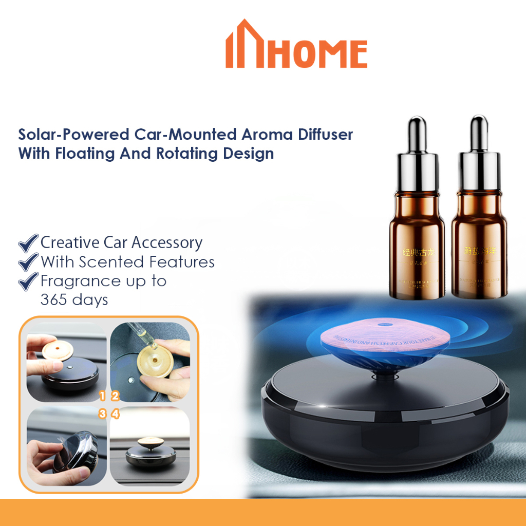 Solar-Powered Car-Mounted Aroma Diffuser With Floating And Rotating ...