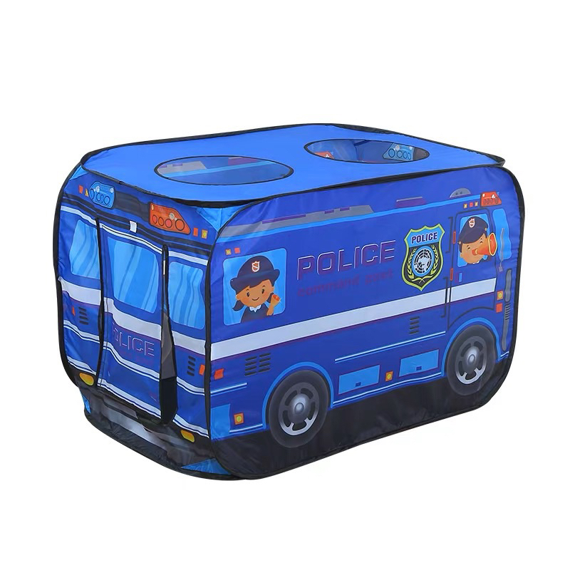 SG Stock Police Car Play Tent House Blue | Shopee Singapore