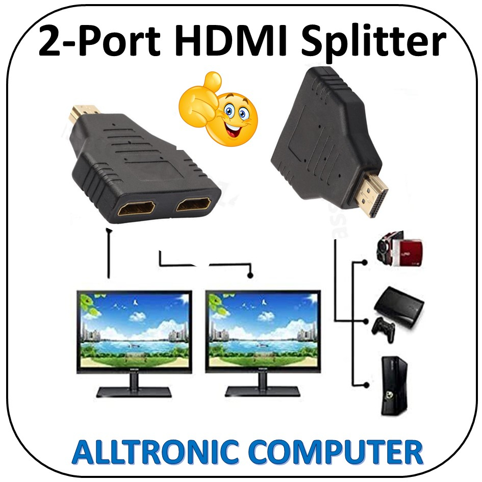 2 Port HDMI Splitter ( extend to 2 monitor showing the same Display ...