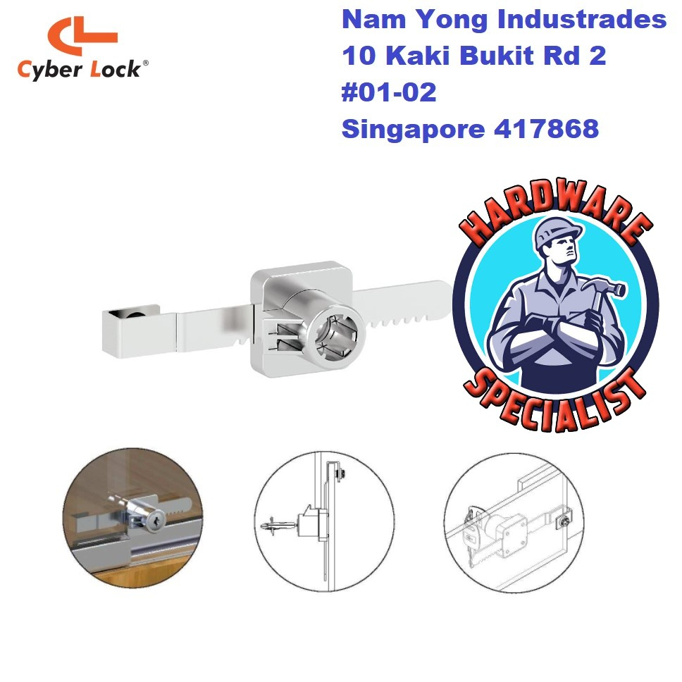 CyberLock Sliding Glass Door Cabinet Lock | Shopee Singapore