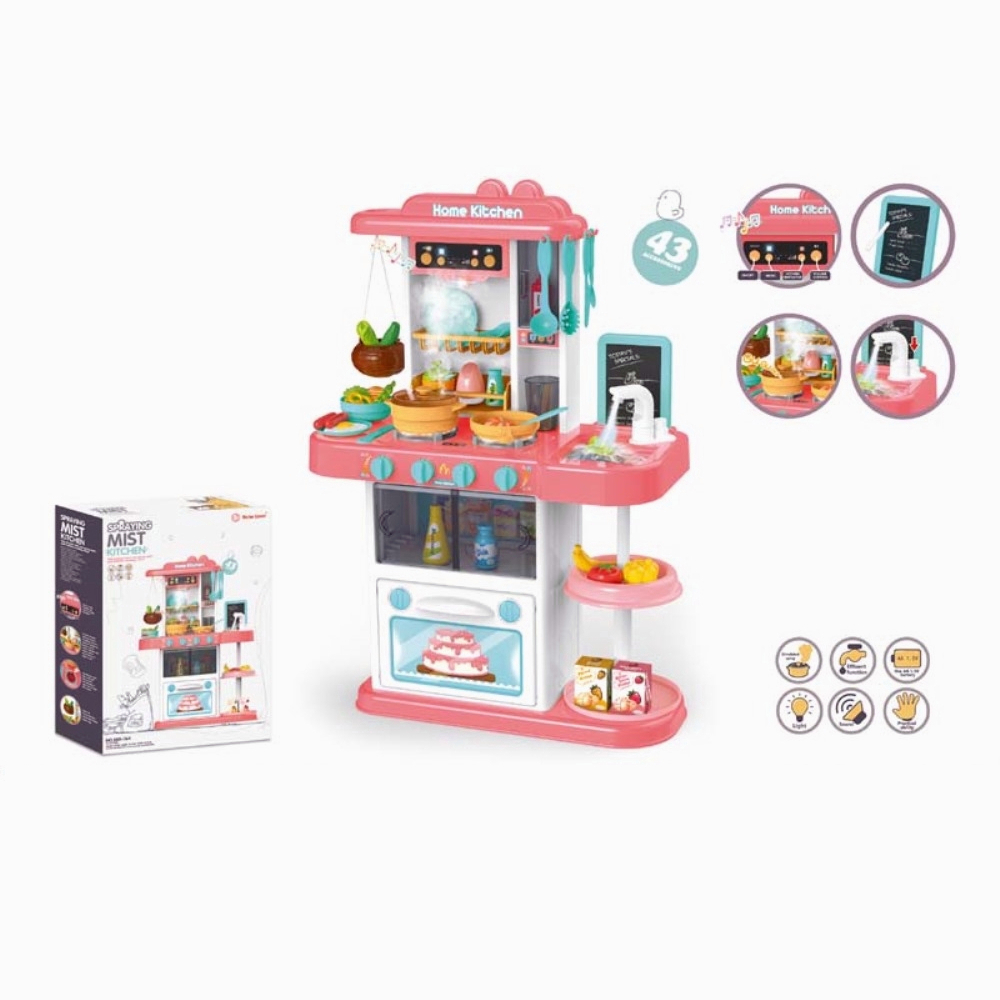 [SG]Kitchen Toy Playset For Toddlers 65/43/42-Pcs-Pretend Food, Real ...