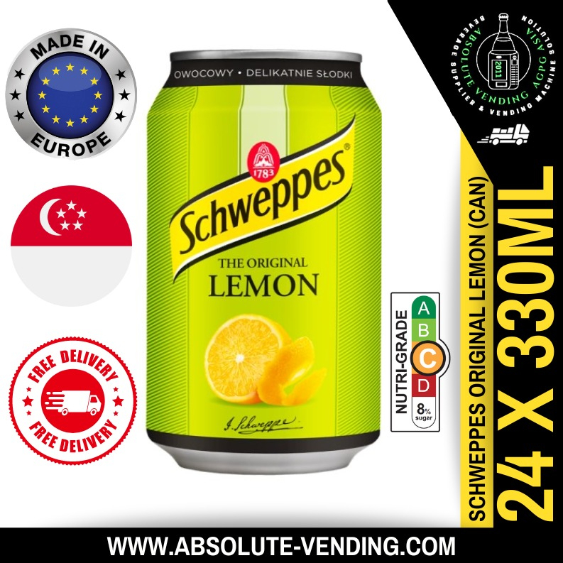 SCHWEPPES Lemon Original Europe 330ML X 24 (CAN) | Shopee Singapore