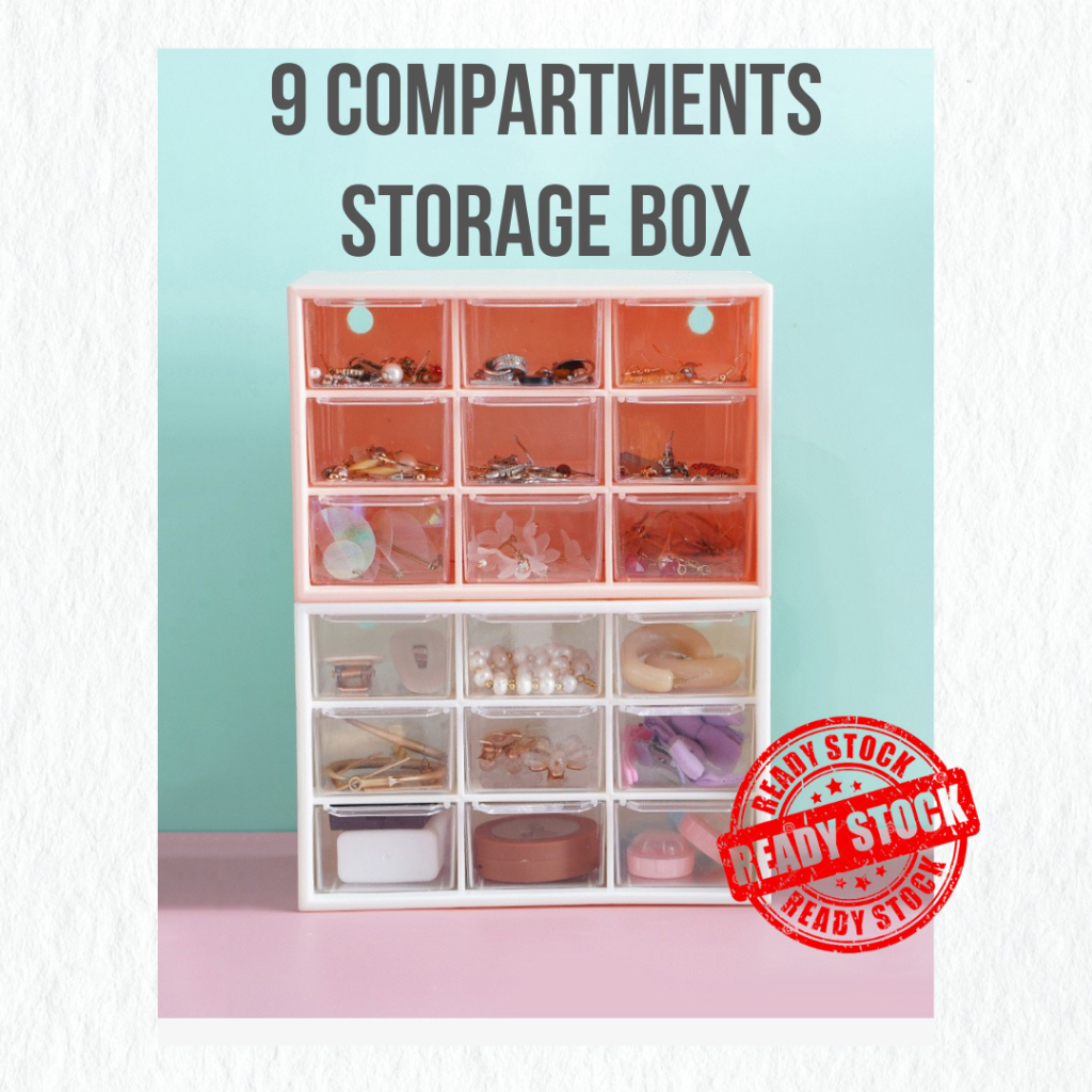Containers Cabinet Storage Boxes with Compartments/9 Drawers Plastic ...