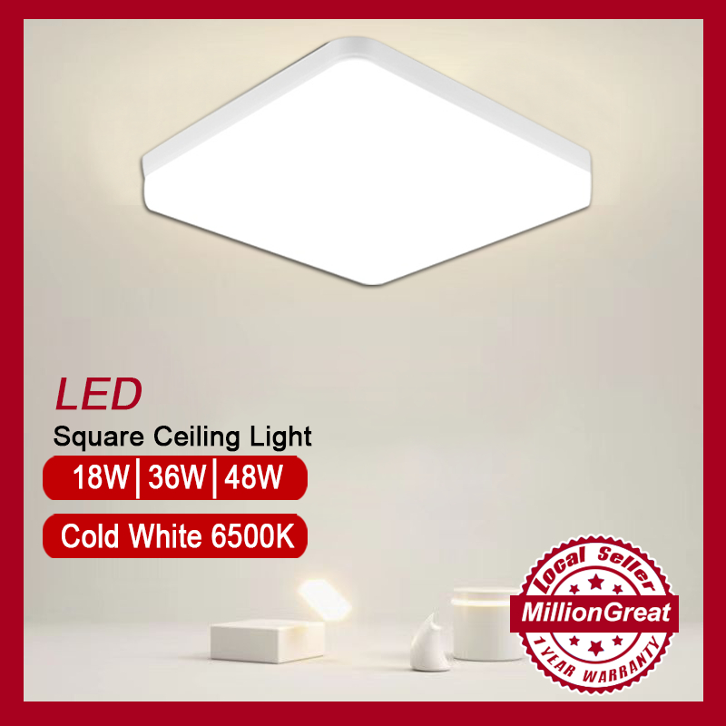 【SG Stock】 Square LED Ceiling Light 18W 36W 48W LED Light for Room ...